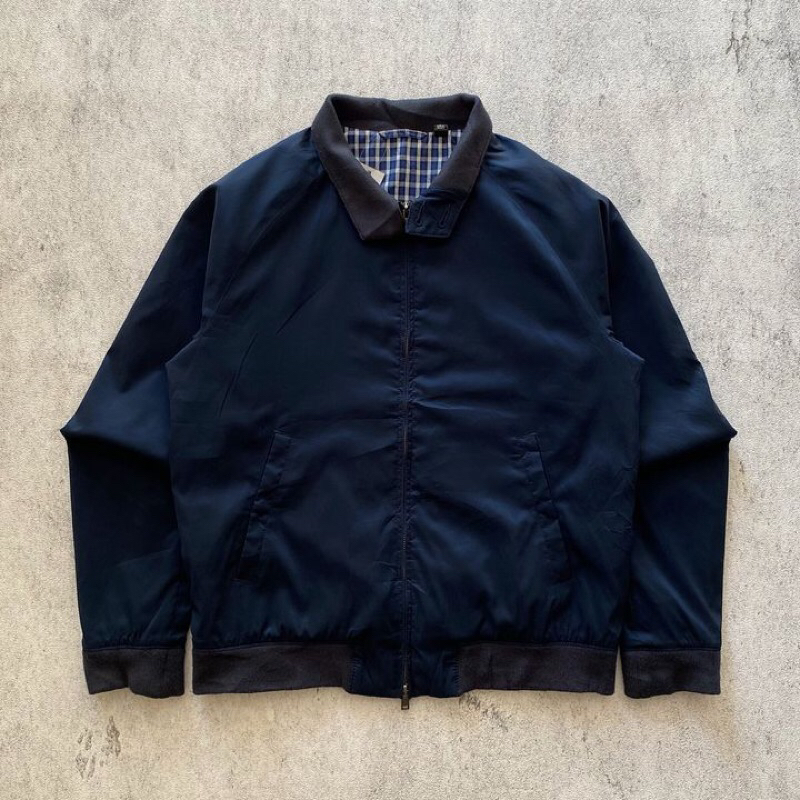 Jual UNIQLO HARRINGTON JACKET NAVY | Shopee Indonesia