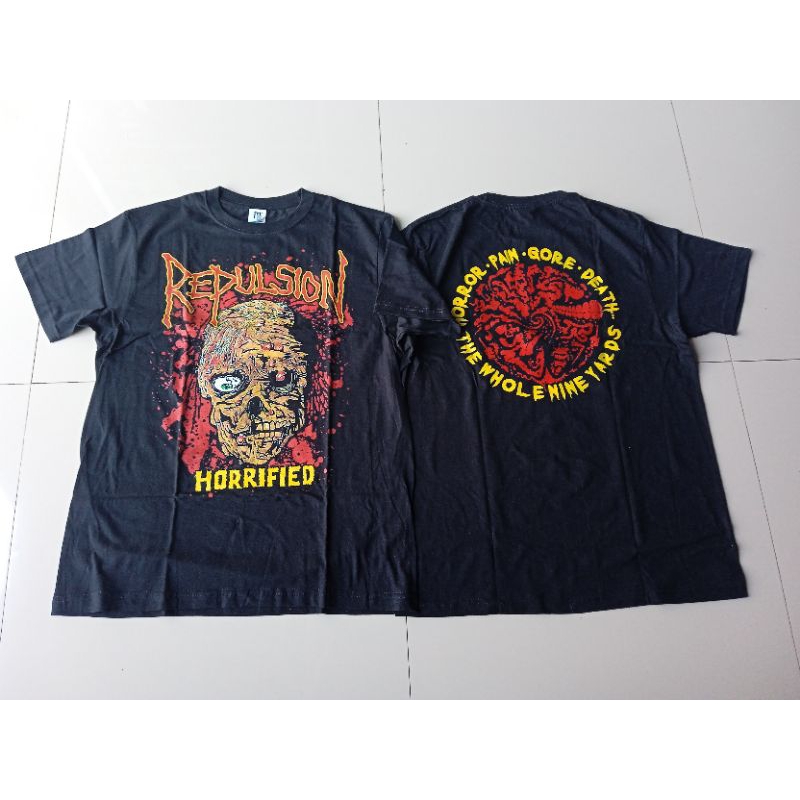 Jual KAOS GRINDCORE BAND REPULSION (HORRIFIED) | Shopee Indonesia