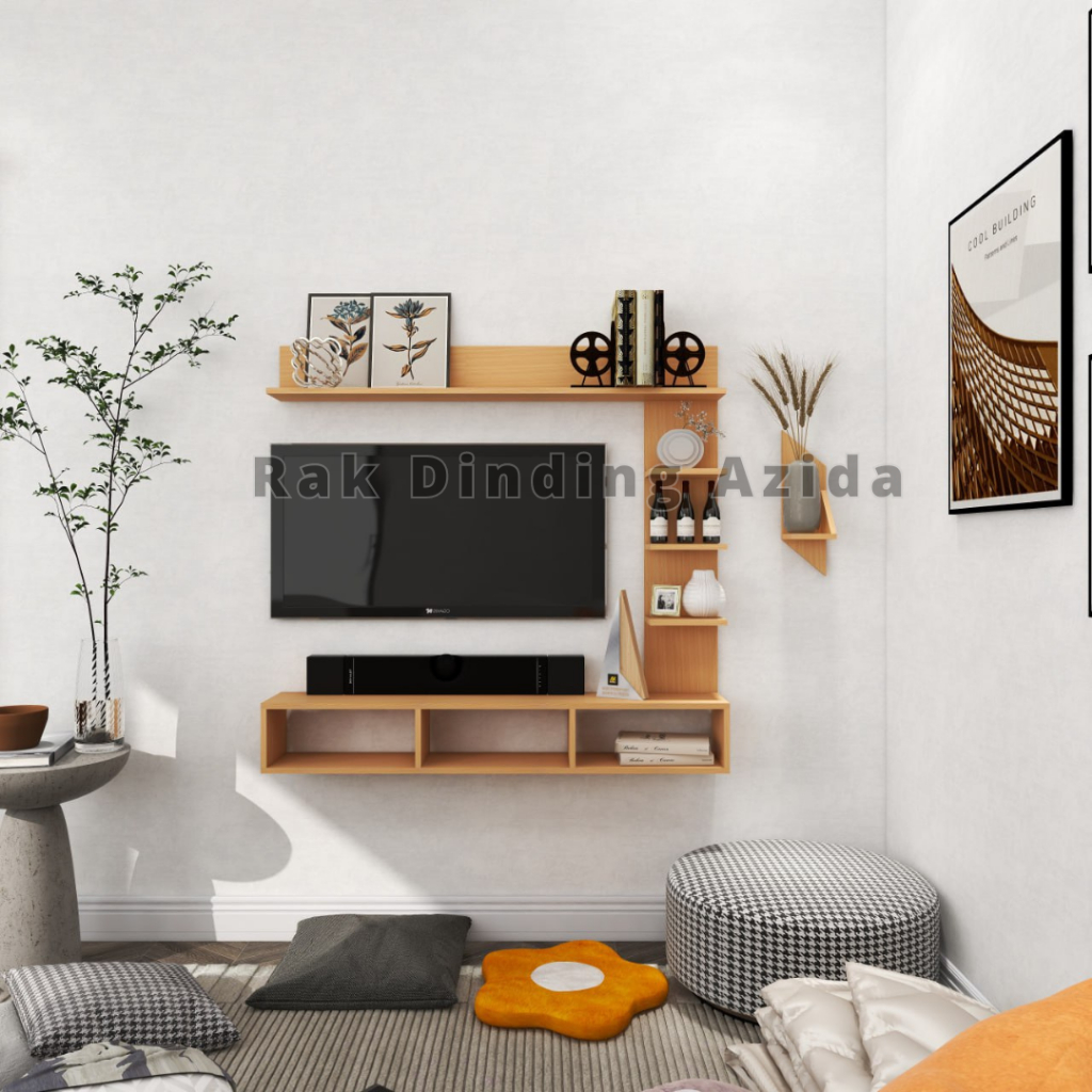 Jual Set Furniture Rak TV Dinding Minimalis / Meja TV Tempel Dinding 32 ...
