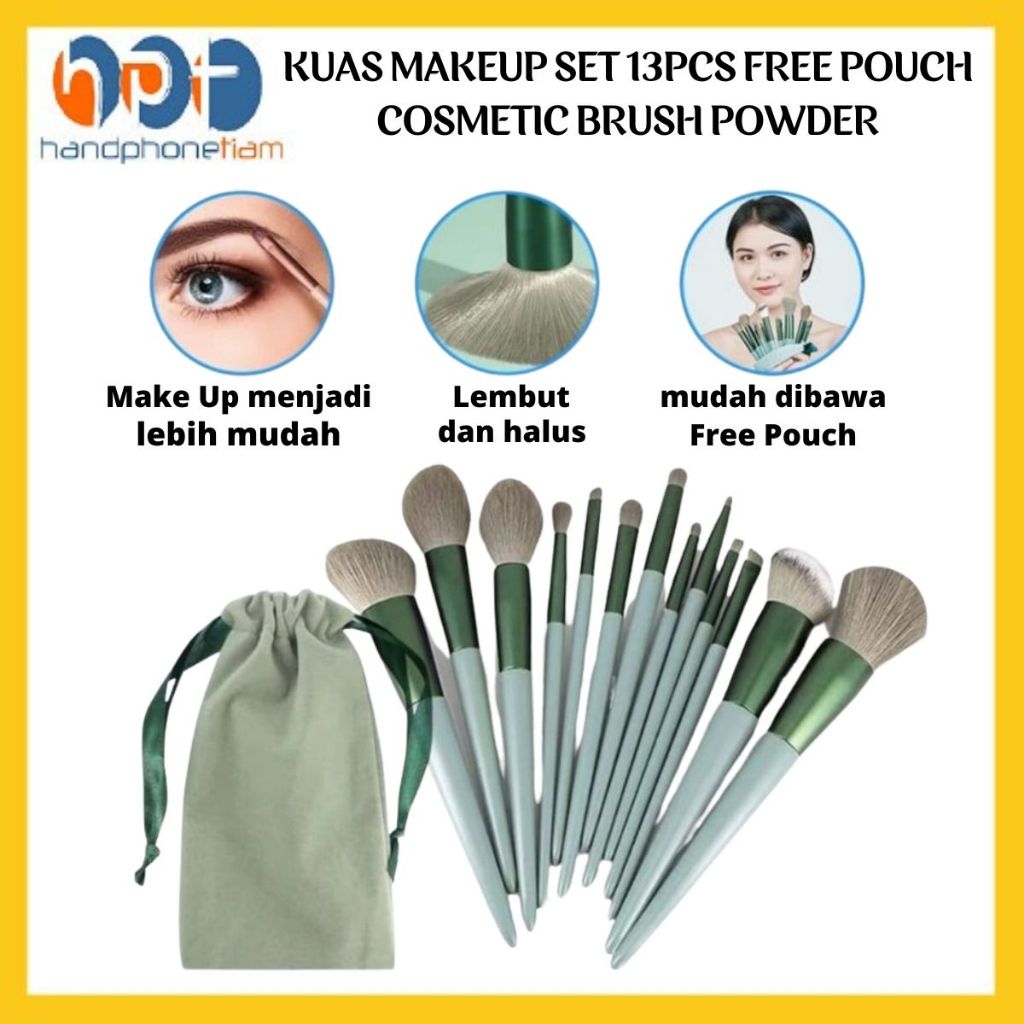 Jual Kuas Make Up Set 13Pcs | Set Cosmetic Brush Makeup Powder Eye Shadow Foundation Blusher ...
