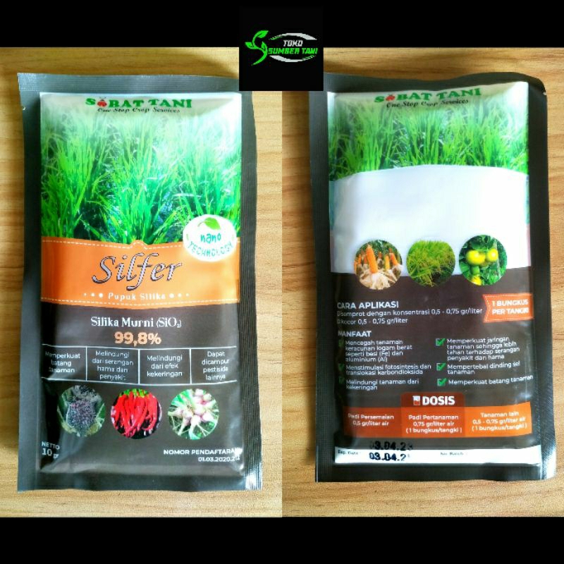 Jual Pupuk Mikro Silika Murni SILFER 10gr Sobat Tani Perkuat Batang ...