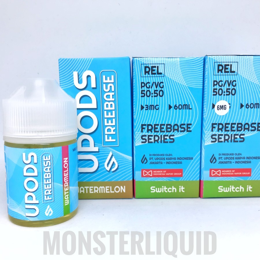 Jual UPODS FREEBASE WATERMELON BY UPODS ID 3MG 6MG 60ML | Shopee Indonesia