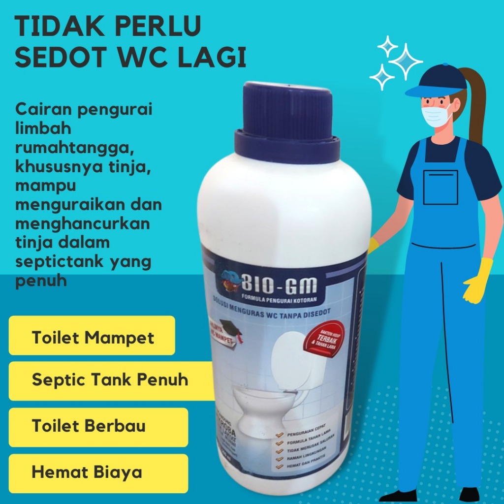 Jual Pengurai Tinja Limbah Organik Sepiteng Mampet Luber Penuh Bio GM ...