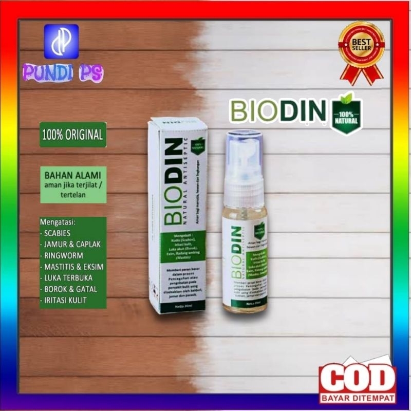 Jual BIODIN SPRAY 20ML Obat Jamur Scabies Kucing Anjing Parasit Demodex ...