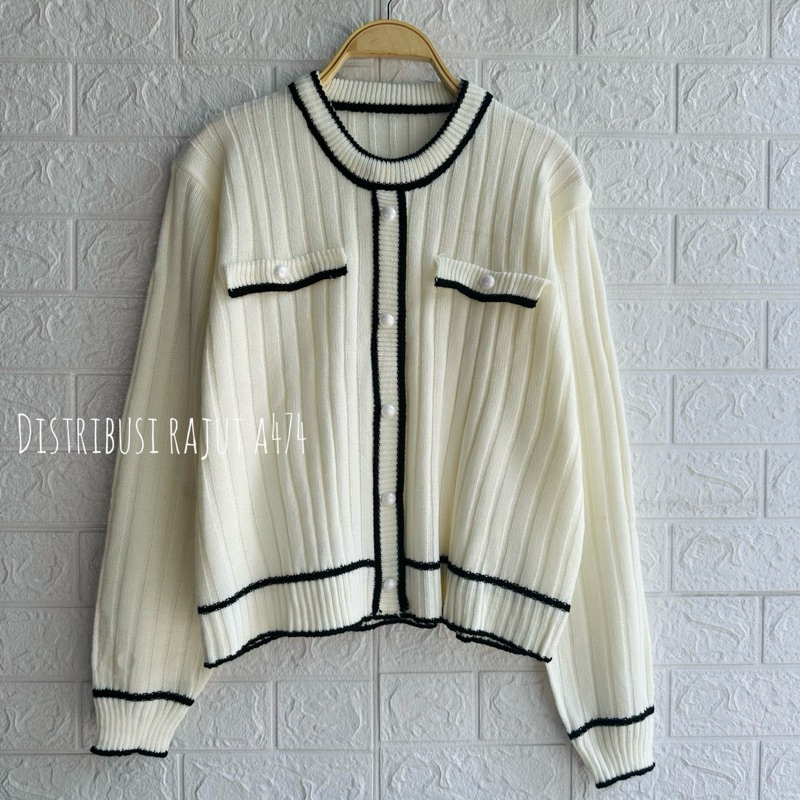 Jual SYDNEY CARDY KNITS BAJU ATASAN CARDIGAN RAJUT KANCING WANITA LENGAN PANJANG | Shopee Indonesia