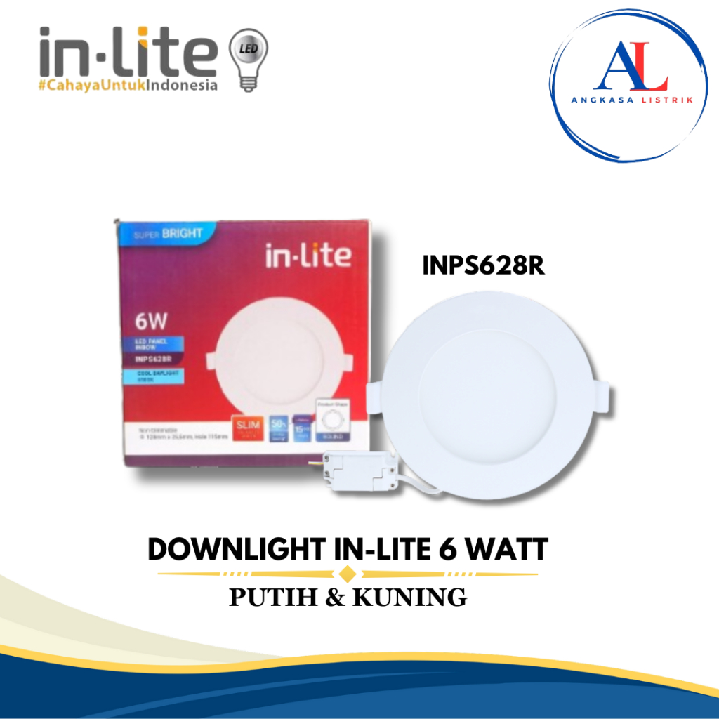 Jual LAMPU DOWNLIGHT / PANEL LIGHT LED INLITE INPS628R 6 WATT | Shopee ...