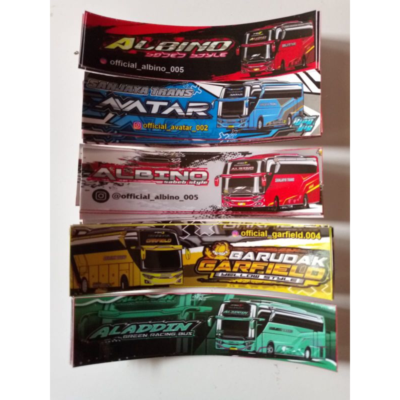 Jual stiker bus basuri edisi terbaru dari sanjaya trans aladin,albino ...