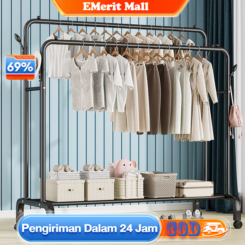 Jual Stand Hanger Gawang Minimalis 150CM Rak Gantungan Baju Besi Stand ...