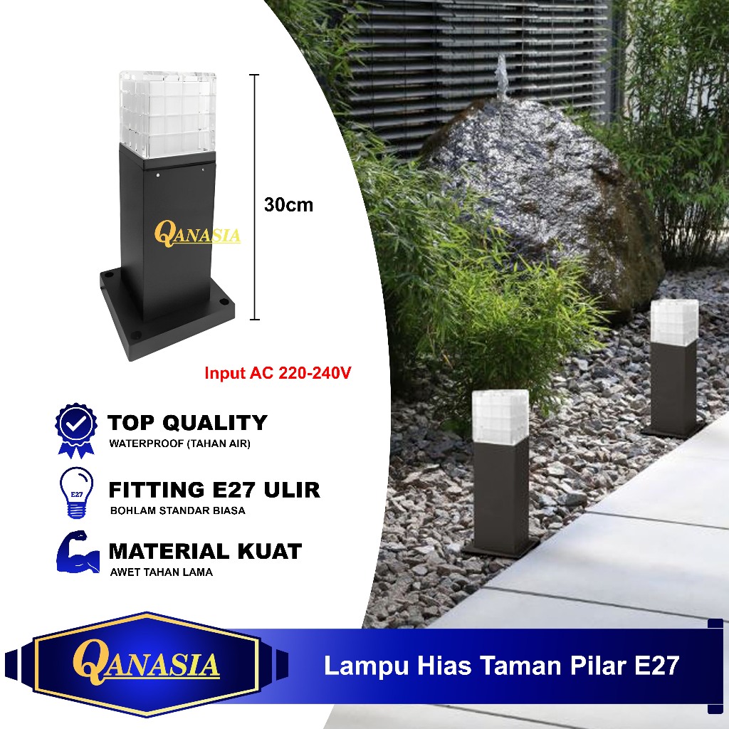 Jual Lampu Pilar Taman Pagar Hias Outdoor E27 | Shopee Indonesia