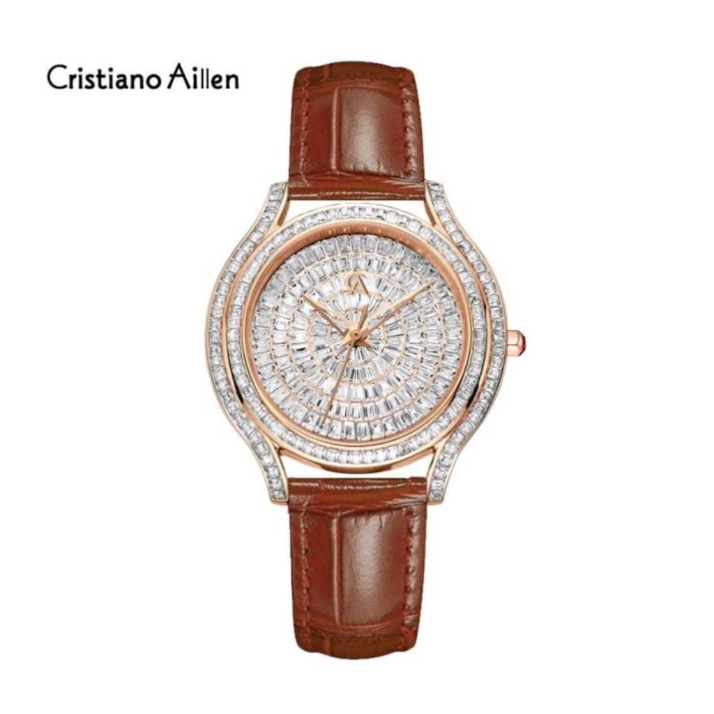 Jual JAM TANGAN WANITA CRISTIANO AILLEN 823 FASHION COMBINASI DIAMOND ...