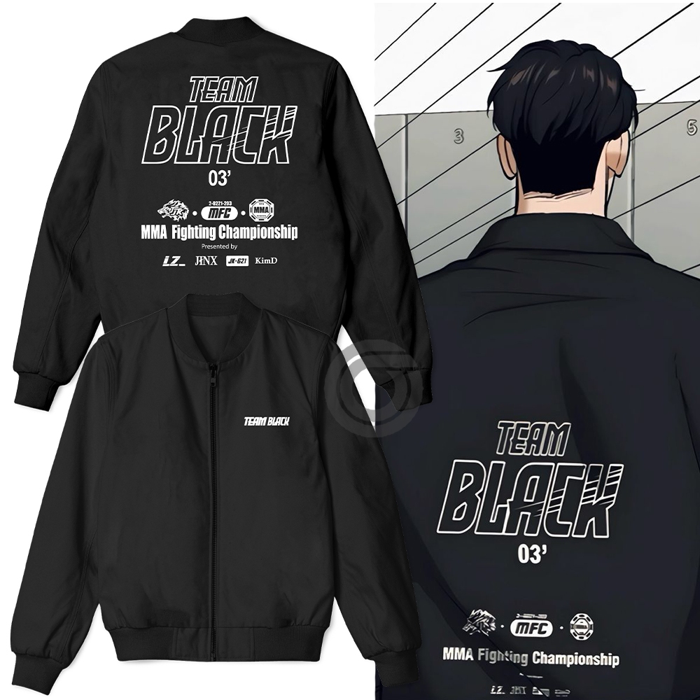 Jual Jaket Jaekyung Team Black Jinx / Tracksuit Team Black Gym Manhwa ...