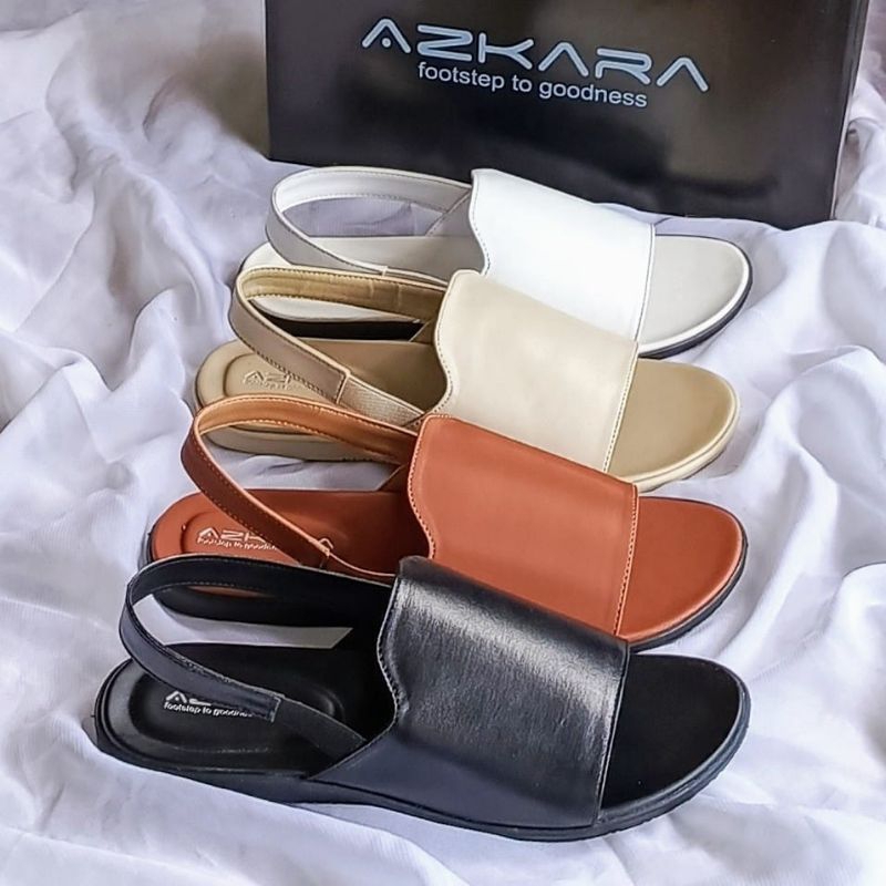 Jual Azkara Sepatu Sandal Wanita Slide Teplek Tali Belakang Sendal ...