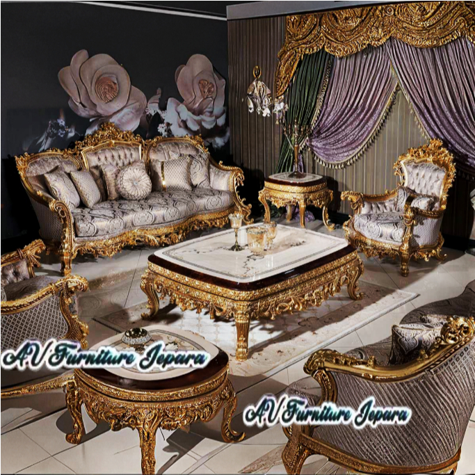 Jual Set Sofa ruang tamu keluarga Model Eropa Clasik Turky Finising Mas ...