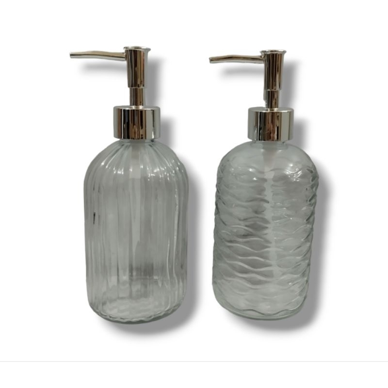 Jual Botol Sampo Aesthetic / Botol Kaca Pump / Tempat sabun sampo Cair ...
