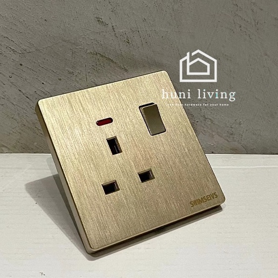 Jual Revolutionary Stop Kontak AC Socket AC Switch 3 Kaki Style Gold ...