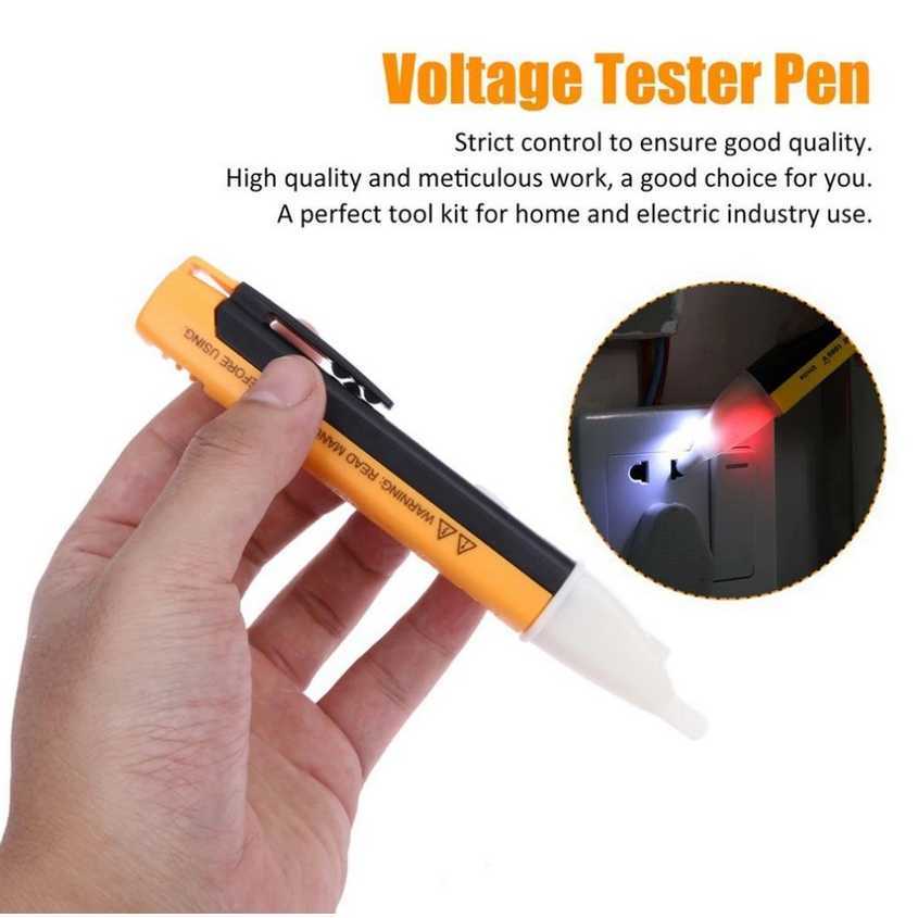 Jual Alat Tespen Tester Pen Non Contact AC Voltage Detector 90-1000V ...