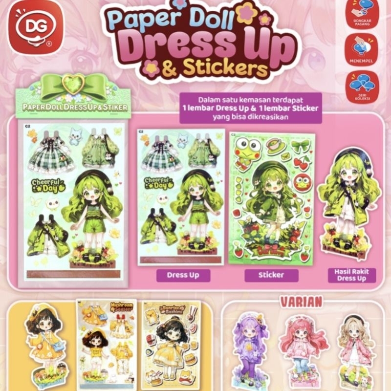 Jual 1sachset BP PAPER DOLL DRESS UP&STIKER ((PAPER DOLL DG)) | Shopee ...