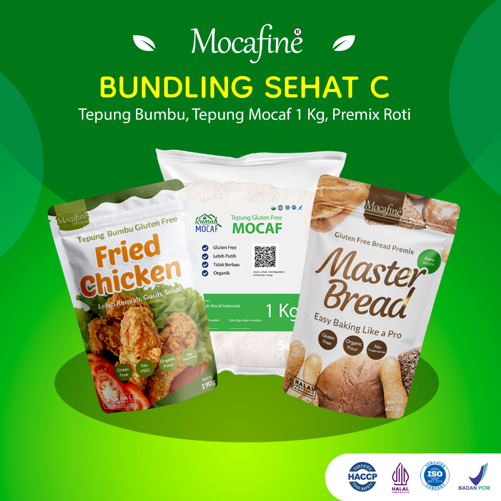 Jual Bundling Sehat C (1 Pcs Master Bread Flour + 1 Mocaf BULK 1 Kg + 1 ...