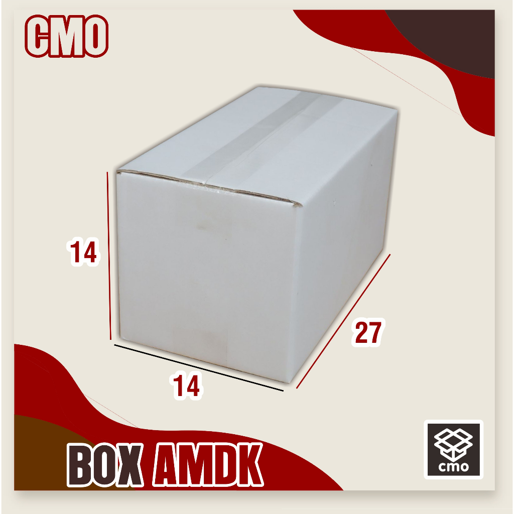 Jual Custom Sablon box amdk coklat 120ml x24 | 27x14x14 cm 100pcs ...