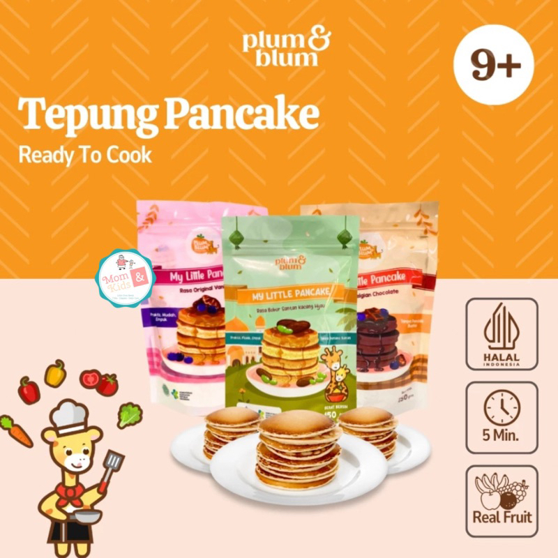 Jual Plum & Blum Tepung Pancake Mix Chocolate & Vanila 150gr ...