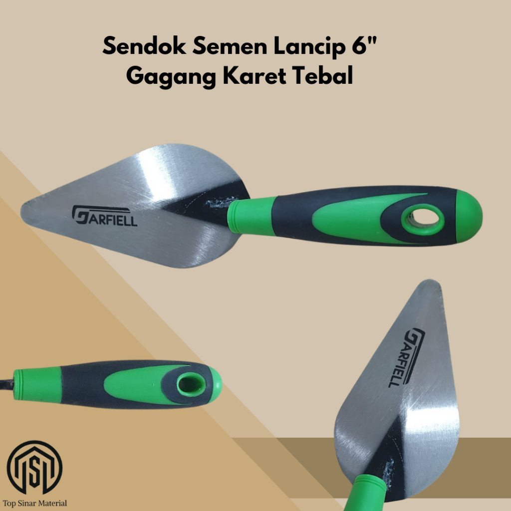 Jual Sendok Semen Centong Semen Gagang Karet 6 inch Cetok Semen Bulat ...