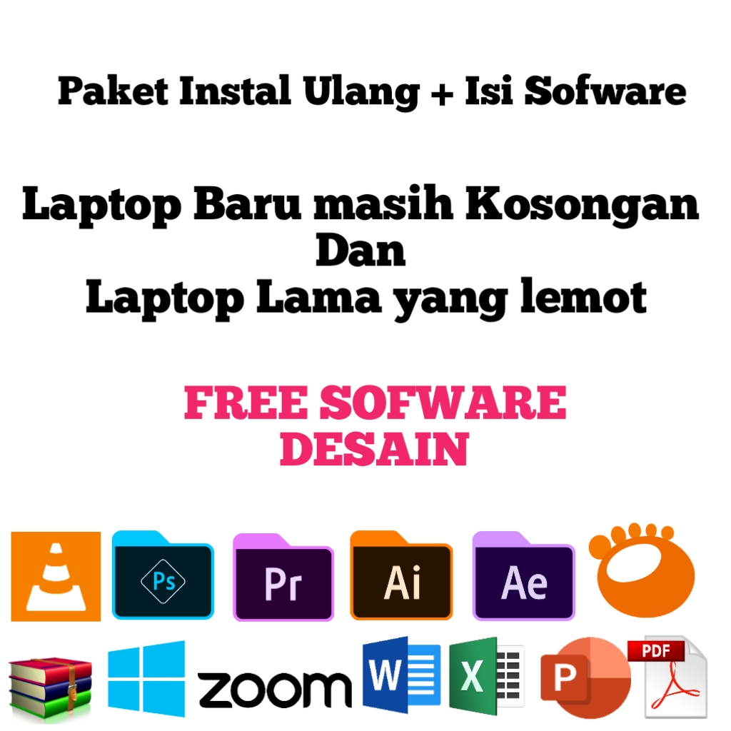 Jual Paket Jasa Install Ulang Windows Aplikasi Laptop / PC Termurah ...