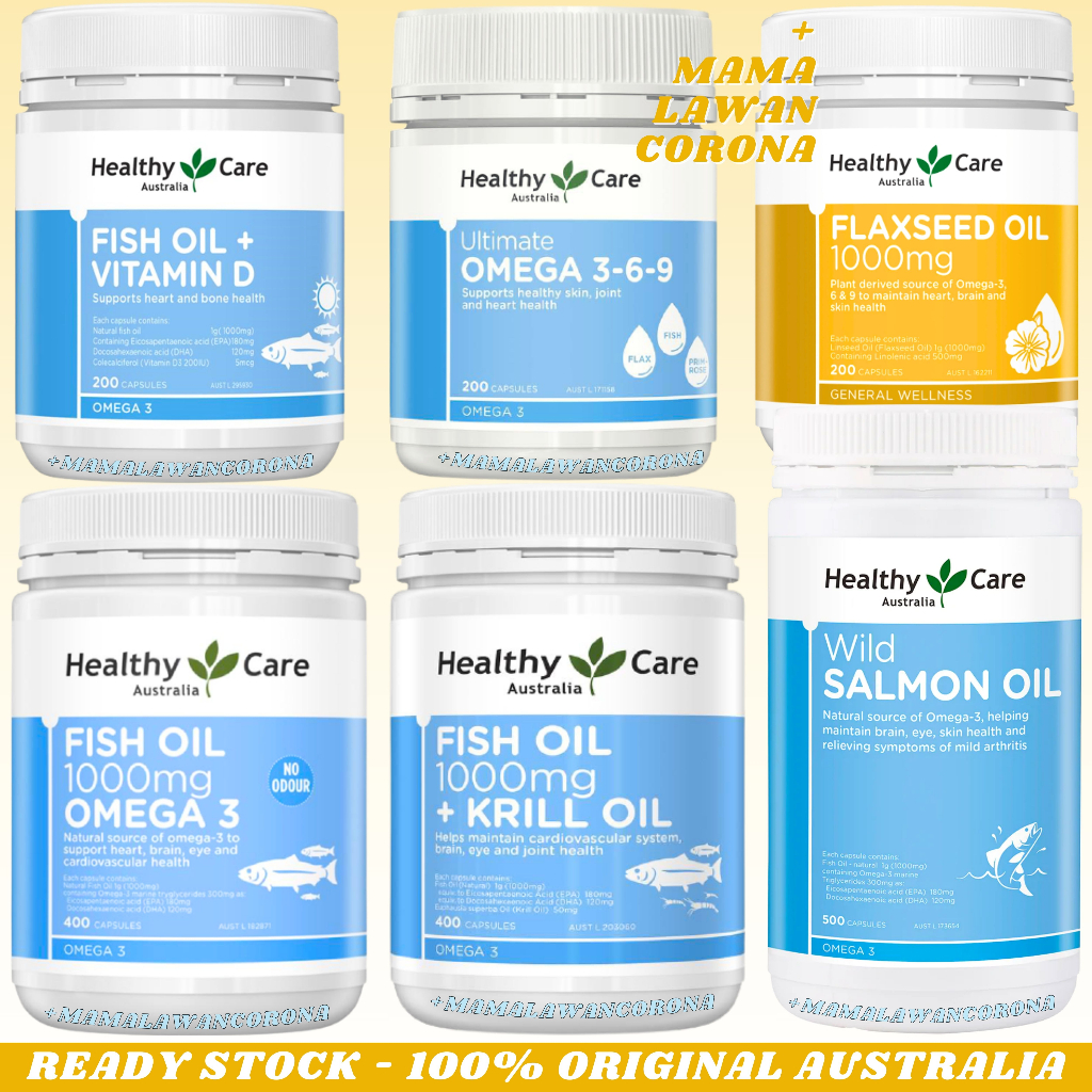 Jual HEALTHY CARE Fish Oil 1000mg 400 Capsules No Odour (Odourless ...