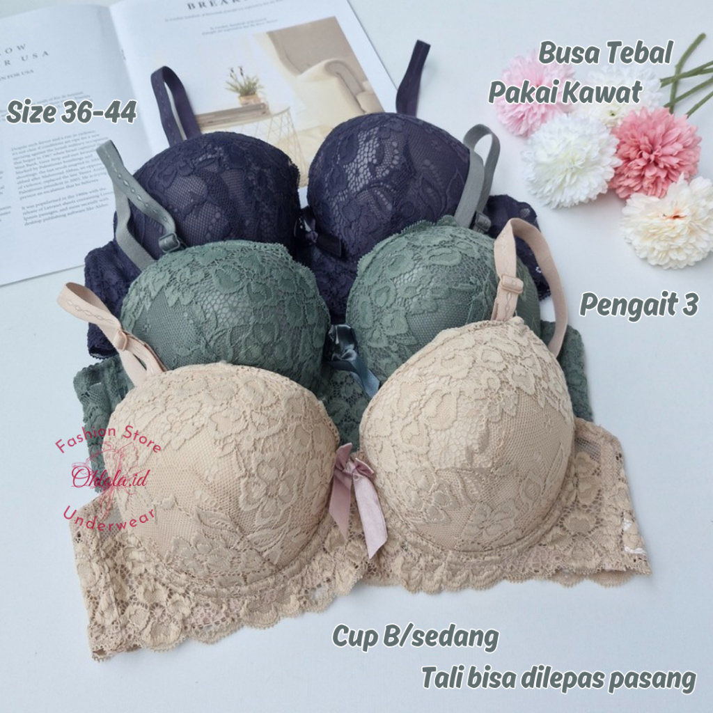 Jual (2 Pcs - 4 Pcs) Bh Sexy Busa Tebal Bra Wanita Renda | Shopee Indonesia