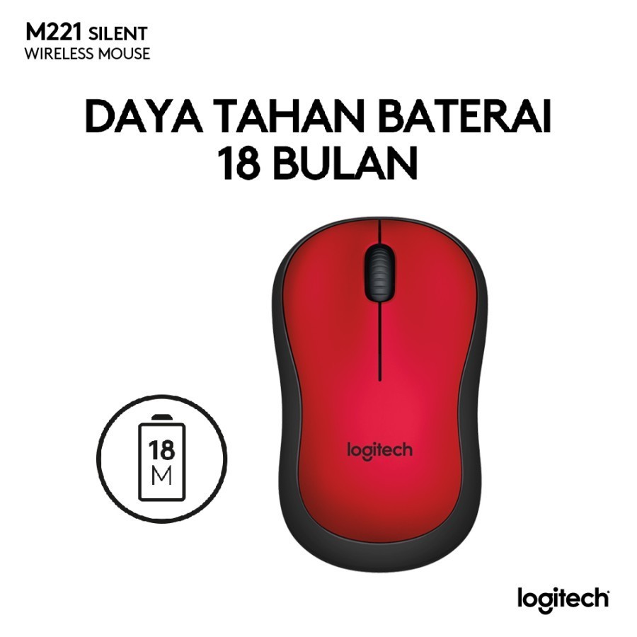 Jual Logitech Wireless Mouse M221 Blue Silent - Mouse Wireless M 221 ...