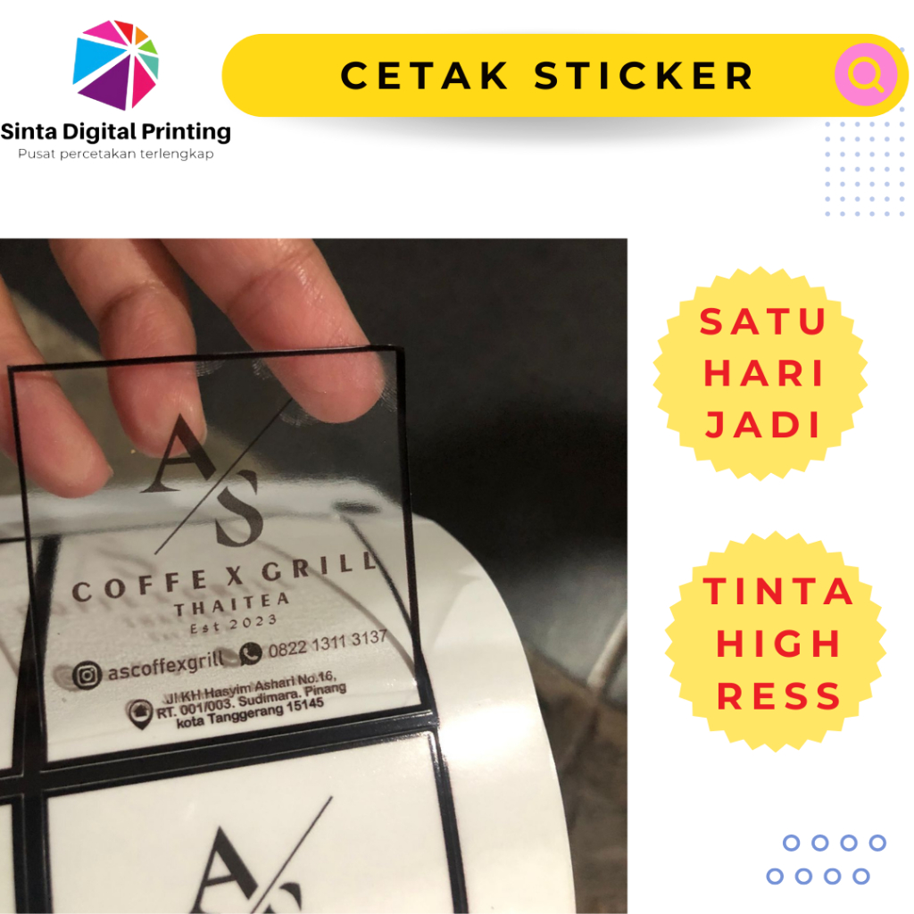 Jual Cetak Stiker Transparan + Cutting | Sticker Transparan Custom ...