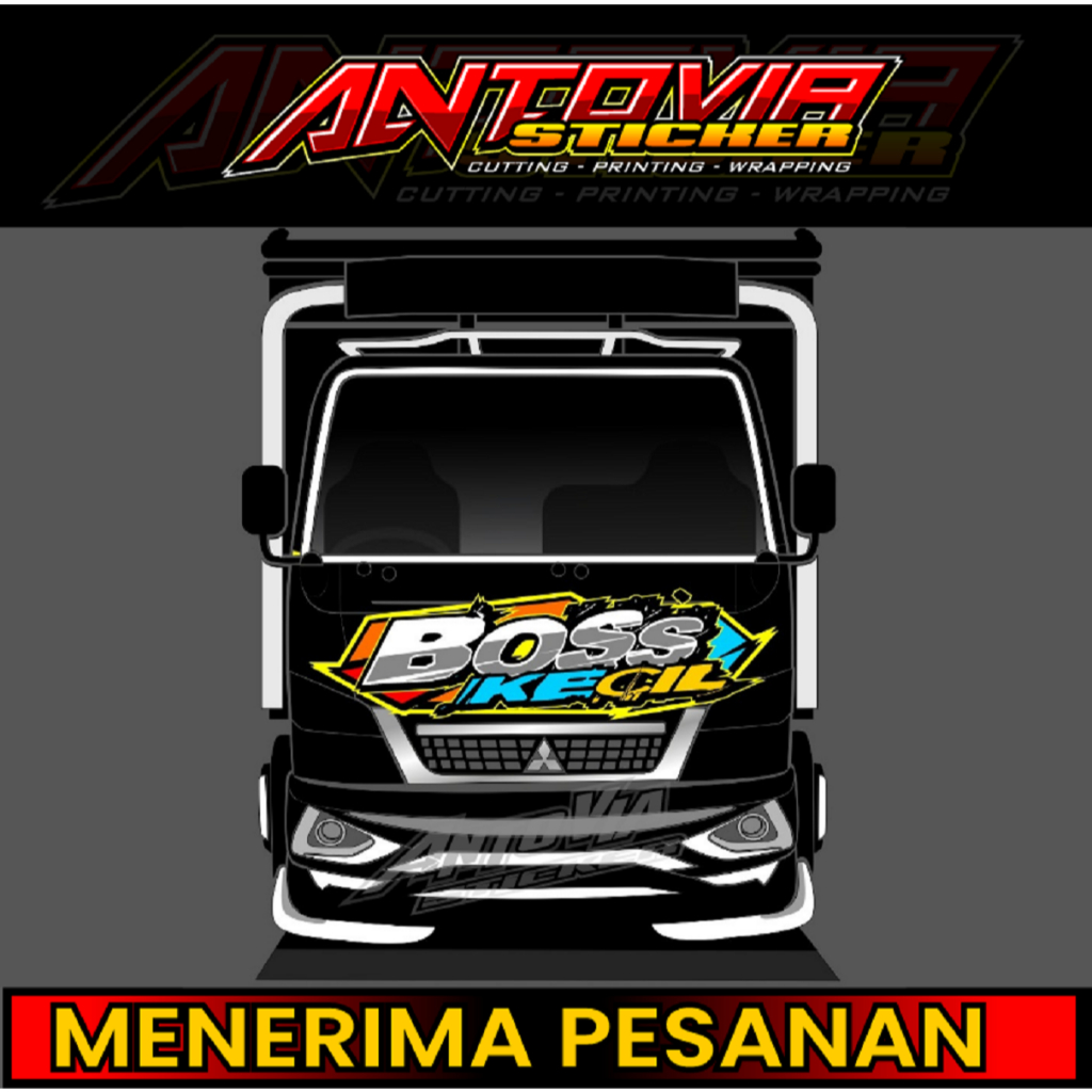 Jual Stiker Decal Kabin Depan + Truck Canter Desain Bos Kecil + Bebas ...
