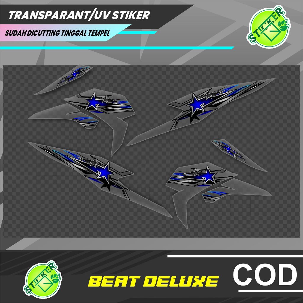 Jual STRIPING TRANSPARAN UV CLEAR SIMPEL HONDA BEAT DELUXE BEAT STREET ...