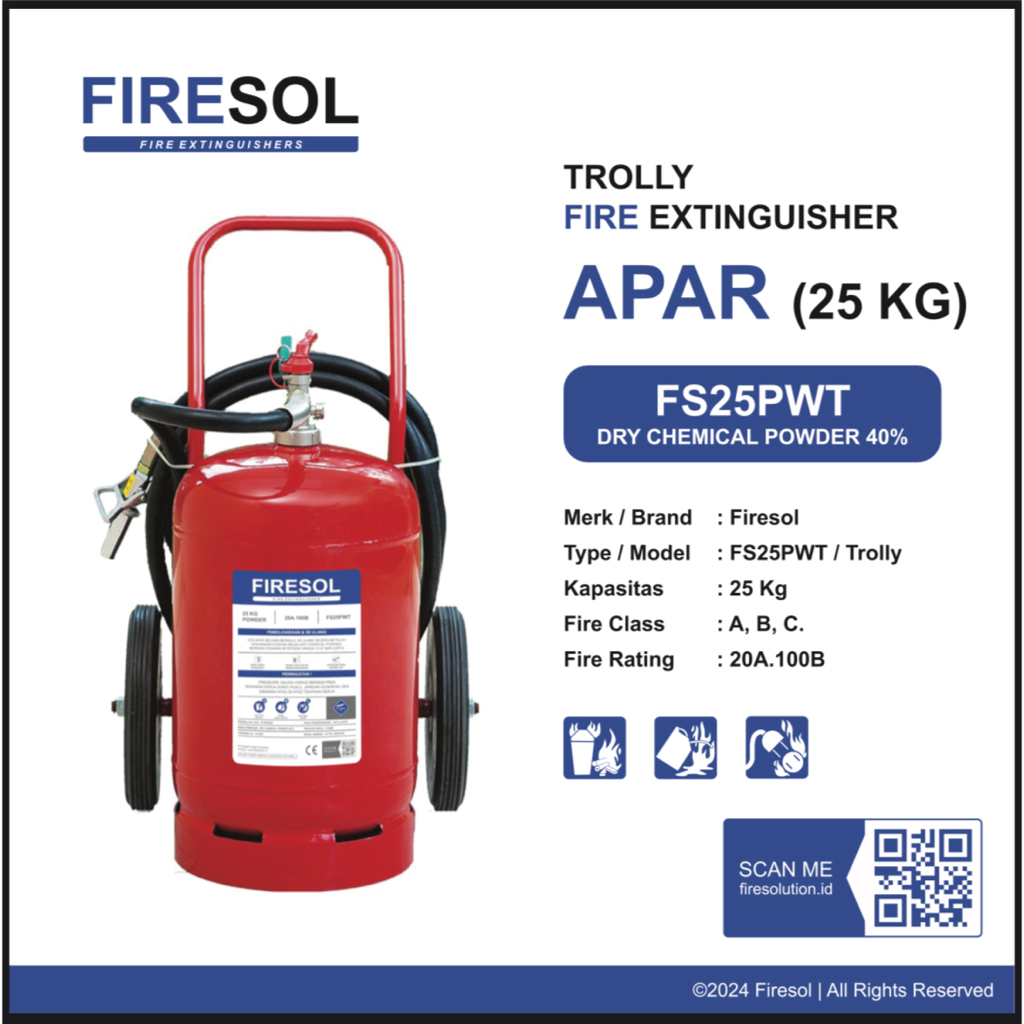 Jual APAR 25KG DRY CHEMICAL POWDER ABC/ Alat Pemadam Api Ringan | Shopee Indonesia