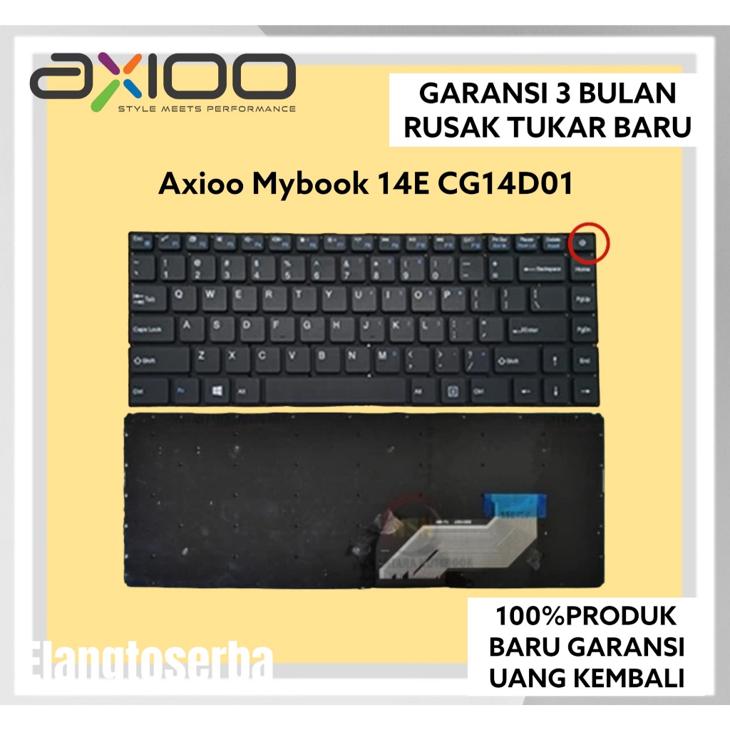 Jual Keyboard Axioo Mybook 14E CG14D01 SlimBook 14A Hitam No Backlight ...