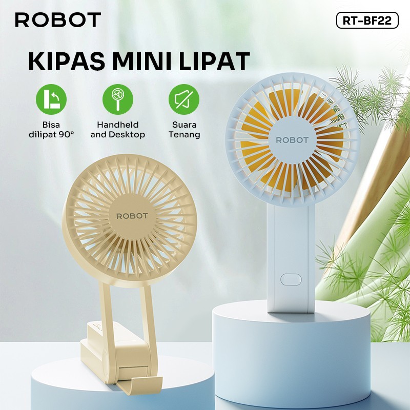 Jual ROBOT Kipas Angin Mini Portable USB Lipat RT-BF22/RT-BF22S Navy ...