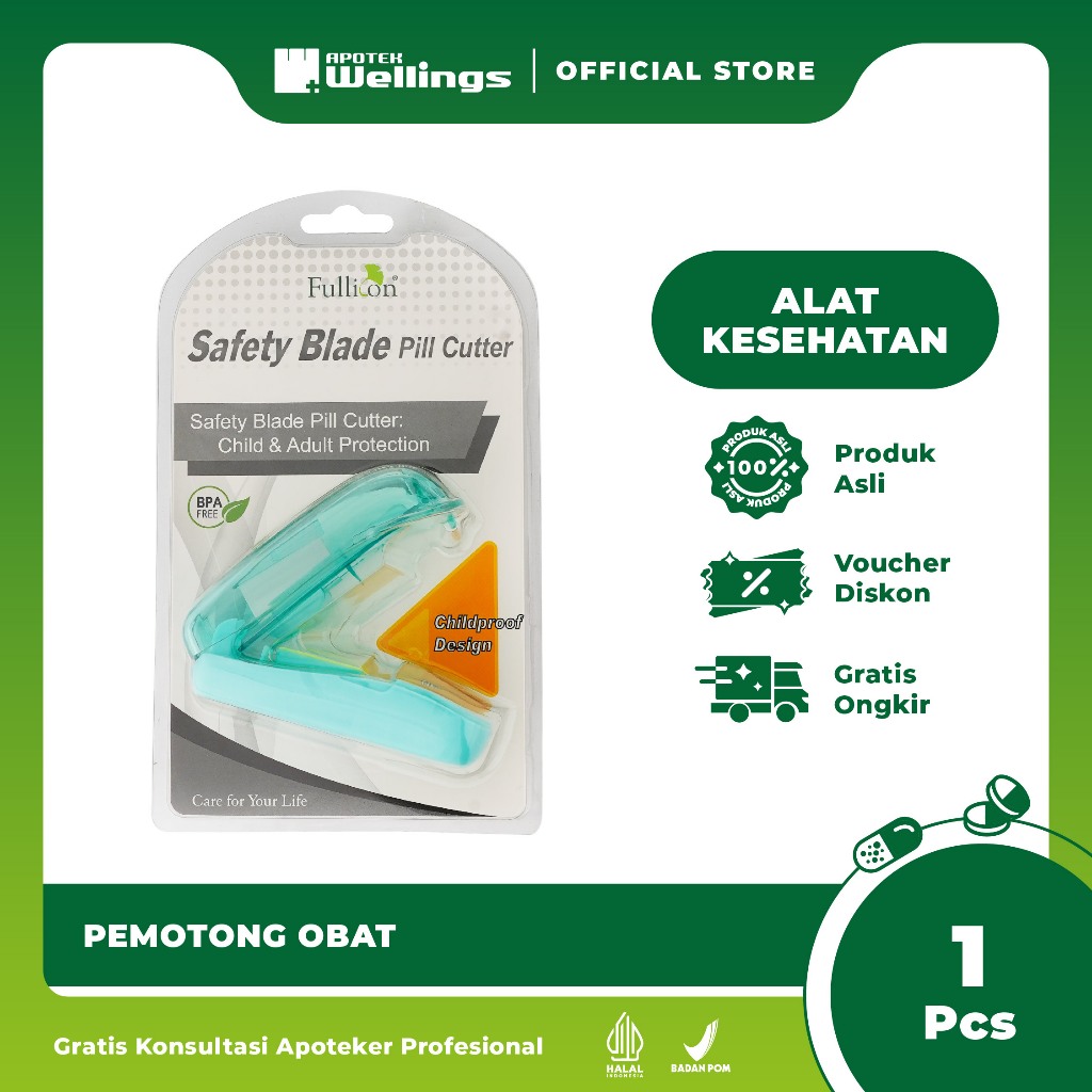 Jual Fullicon Safety Blade Pill Cutter Pemotong Obat 1pcs | Shopee Indonesia