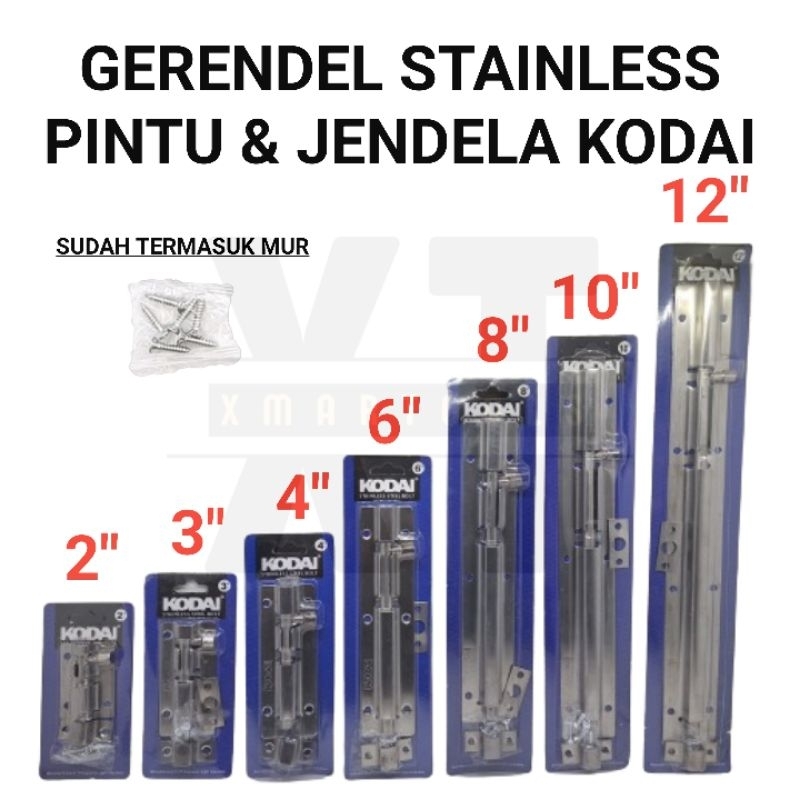 Jual Grendel SS Pintu Jendela Gerendel Kodai Selot Pintu 2", 3", 4", 6 ...
