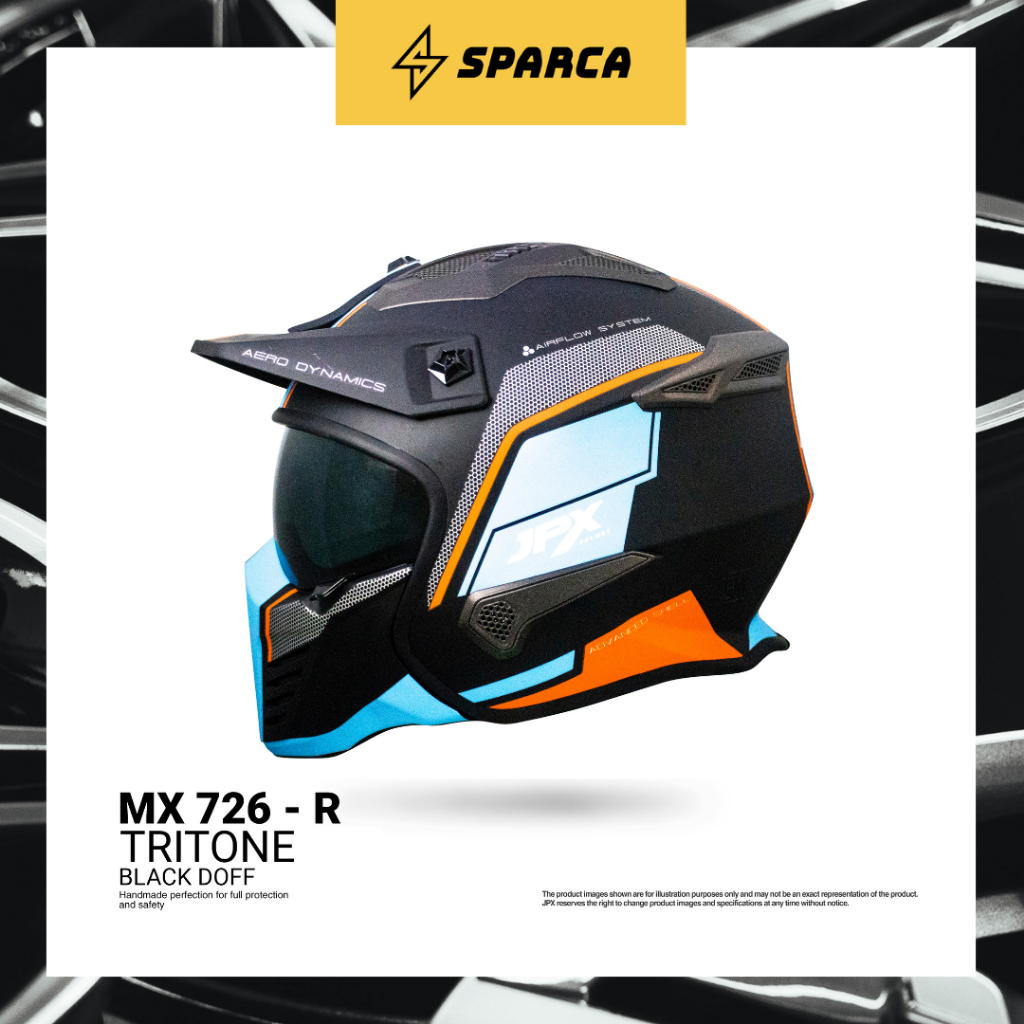 Jual [SPARCA] Helm Full Face JPX MX 726-R - MX 01 TRITONE | Shopee ...