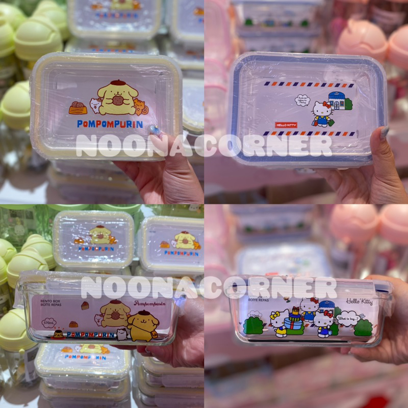 Jual Miniso x Sanrio 🆕 Lunch Box Kaca / Bento Box with 4 Flaps Sanrio ...