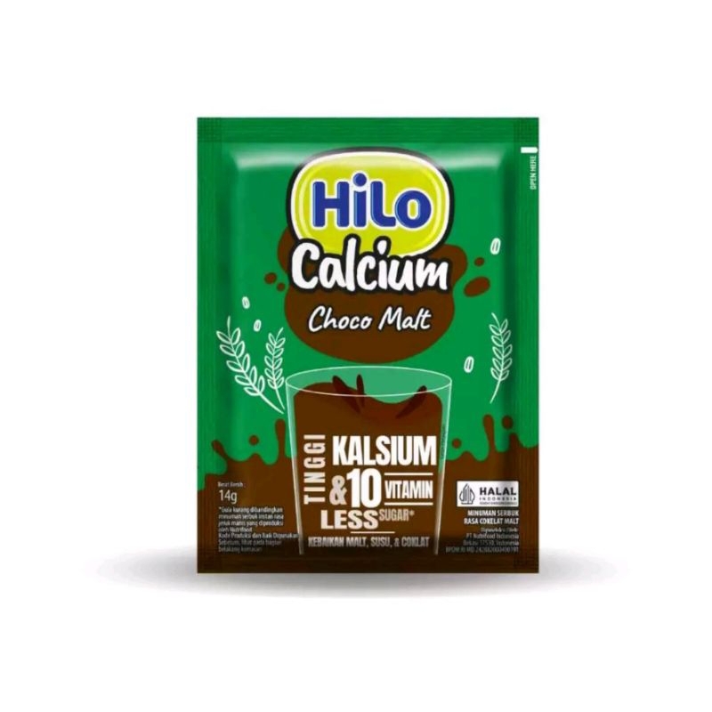 Jual HILO Choco Malt HI CALCIUM 10 Sachet -Malt Cokelat Susu berenergi ...