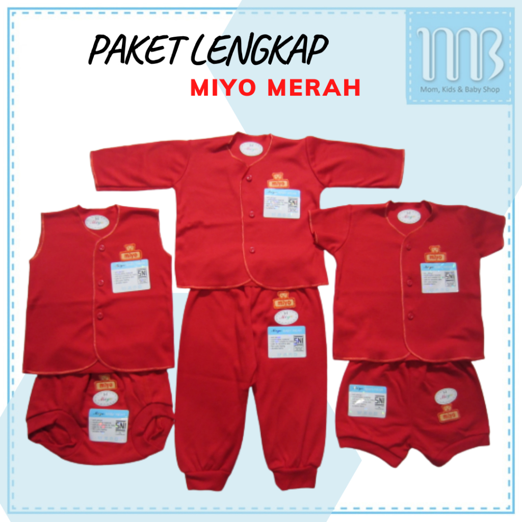 Jual Miyo Paket Baju Bayi Baru Lahir Lengkap Panjang Pendek Kutung Adem ...