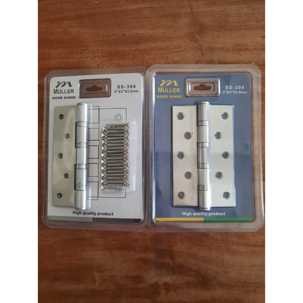 Jual [ 1 SET ] Engsel Stainless Steel MULLER SS-304 ukuran 5" Inch ...