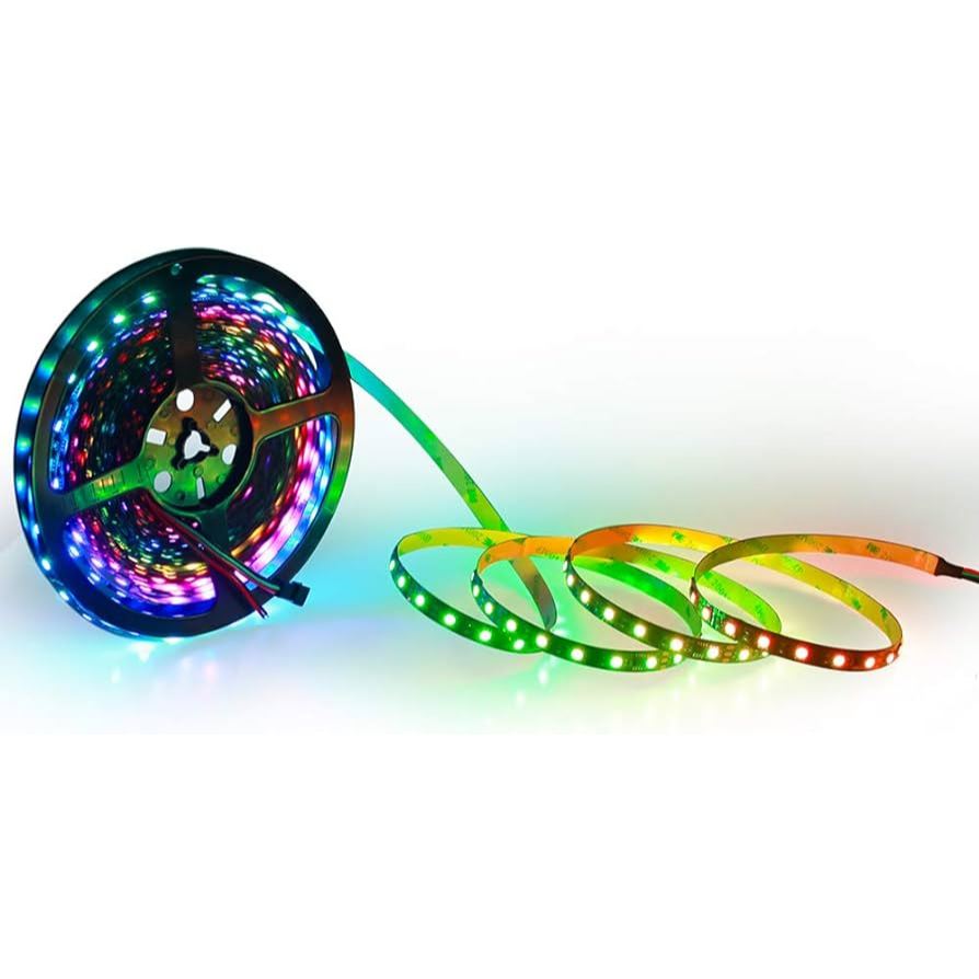 Jual LED WS2811 24v 5m 60LED/m IC original wordsemi PCB hitam 1 dus ...