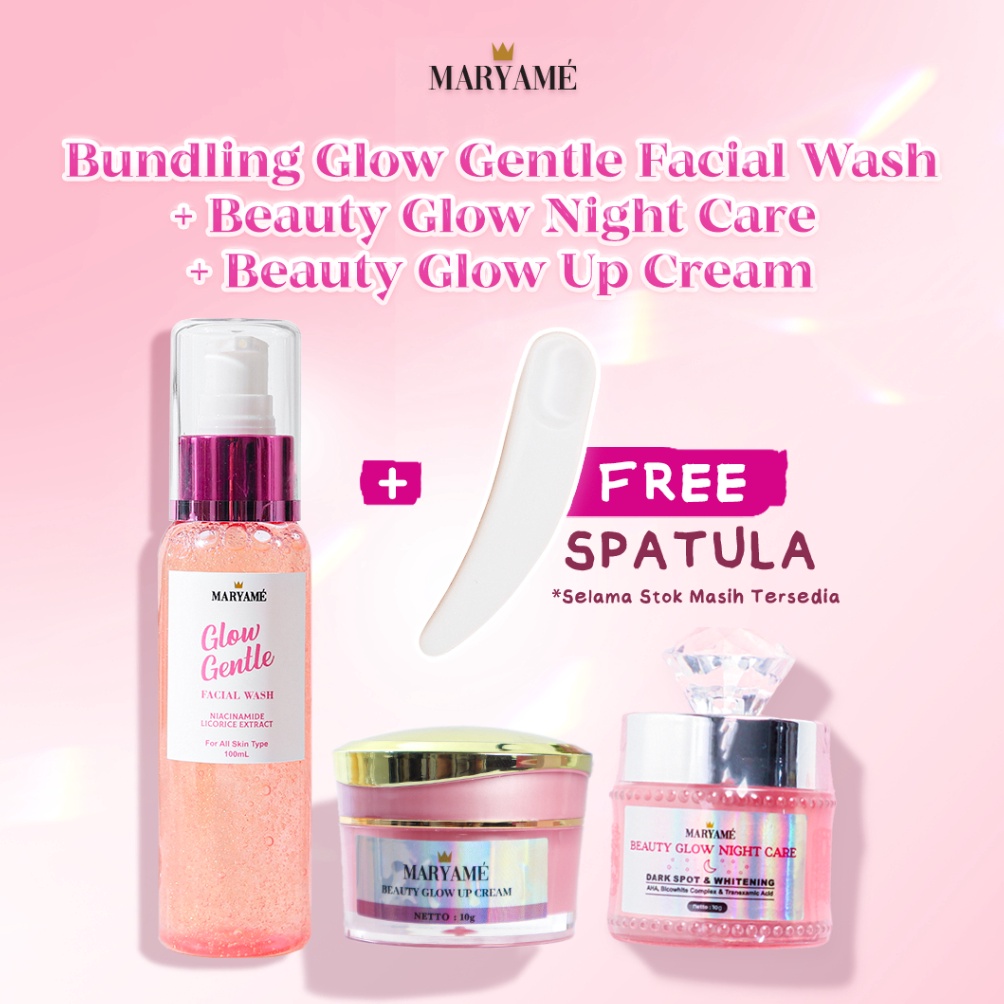 Jual KODE Q92A MARYAME Bundling Beauty Glow Up Cream Glow Gentle Facial ...