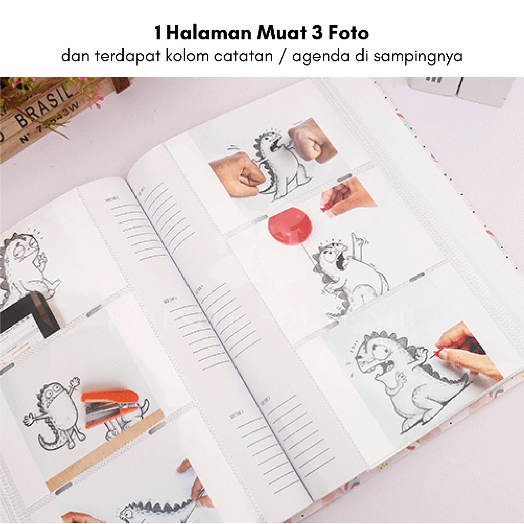 Jual 300 Foto 4R dengan Kolom Catatan / Buku Album Foto Isi 50 Lembar Sleeve 3P 2 Sisi dengan ...