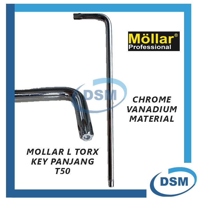 Jual MOLLAR 1 PC KUNCI L BINTANG T50 PANJANG LONG TORX HEX KEY KEPALA ...