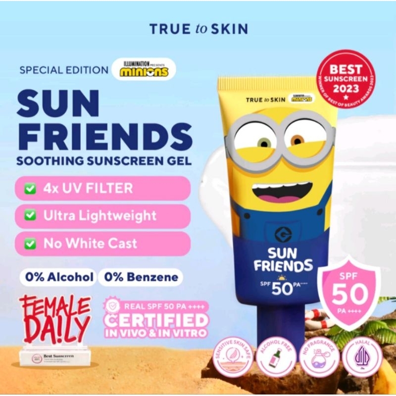 Jual MINIONS SPECIAL EDITION True To Skin Sun Friends Soothing ...