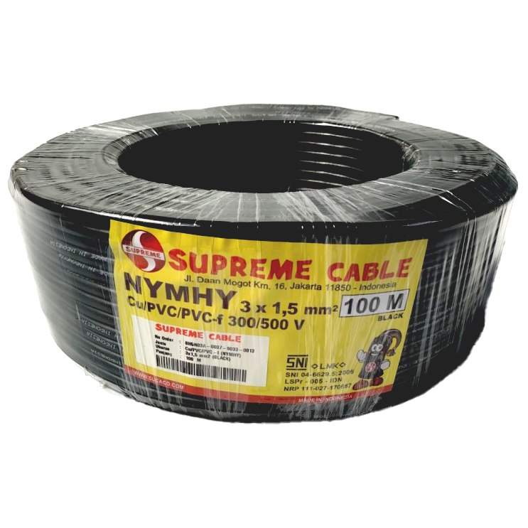 Jual Kabel Listrik Serabut Nyyhy Nymhy 3x1.5 3x1,5 ISI 3 1.5 MM Supreme SISIR Flexible Tembaga ...