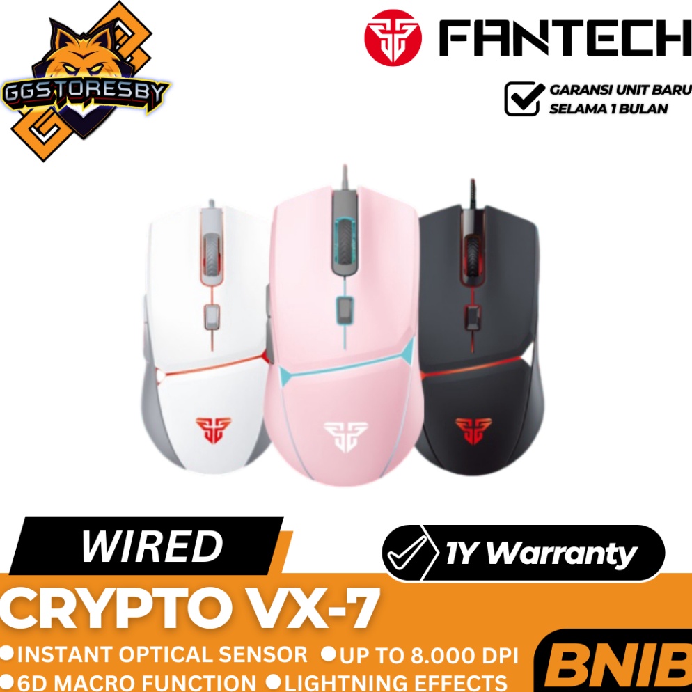 Jual KODE I22I FANTECH CRYPTO VX7 Gaming Mouse | Shopee Indonesia