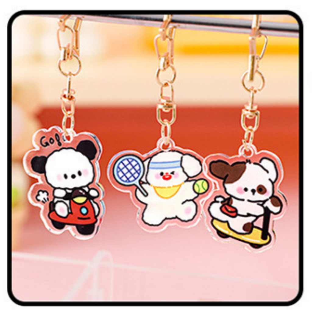Jual TOPER Gantungan Kunci Akrilik Bintang Motif Hewan Lucu Keychain ...